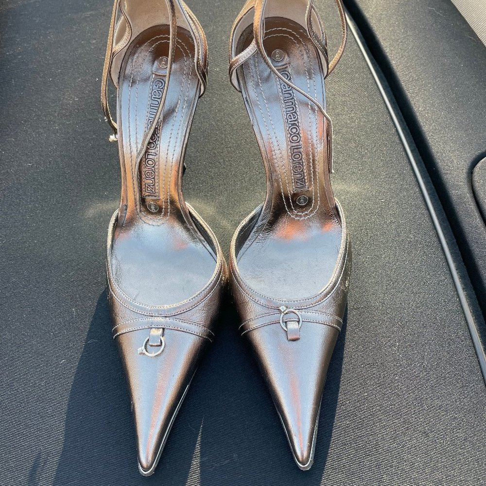 Gianmarco Lorenzi Gunmetal D'orsay Pumps - Gem